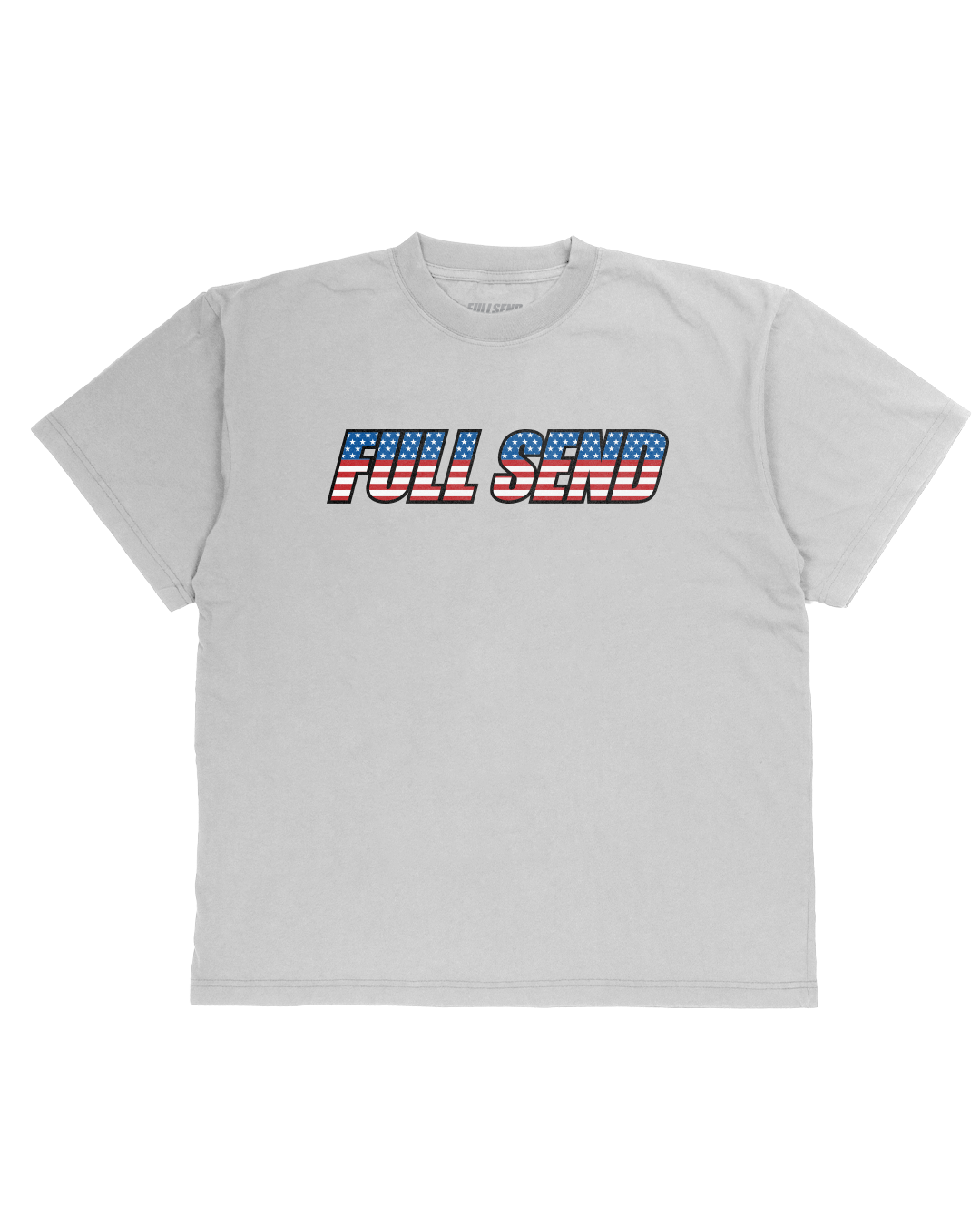 Full Send USA Logo Grey T-Shirt